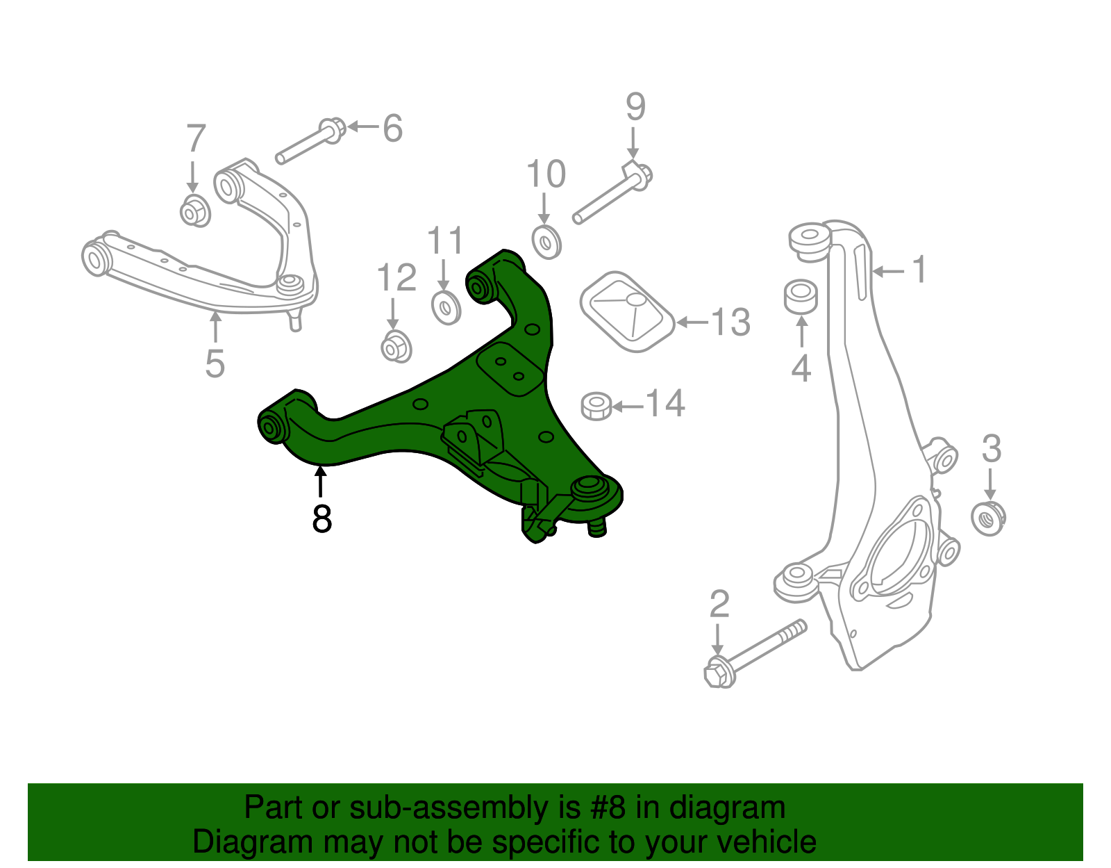 2017-2024 Nissan TITAN Lower Control Arm 54501-EZ00B | OEM Parts Online