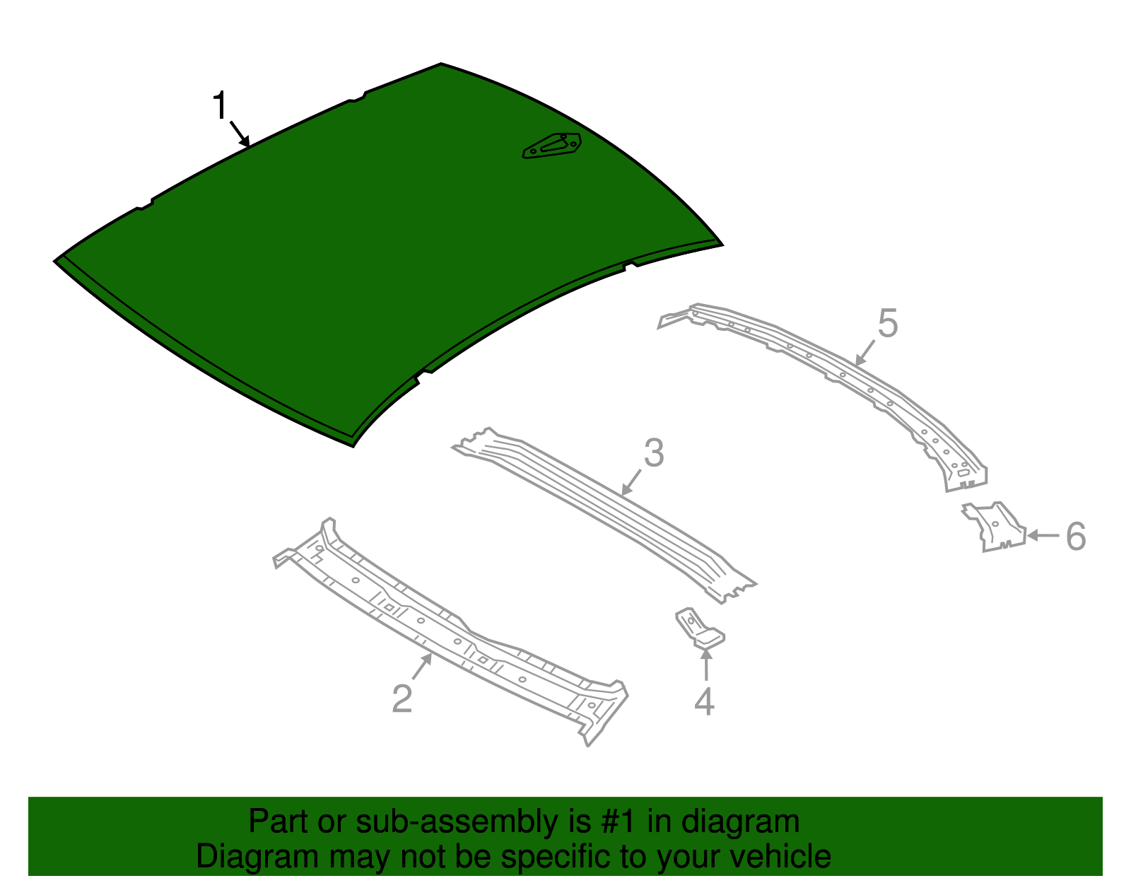 41007437629 - 2018-2023 BMW Roof Panel (41-00-7-437-629) | BMW of South ...