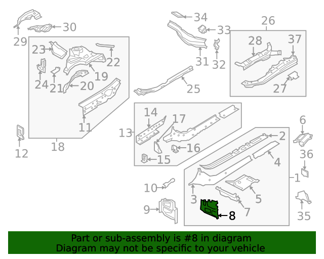 2017-2023 Audi Wheelhouse Panel 8W0-806-289 | Audi USA Parts