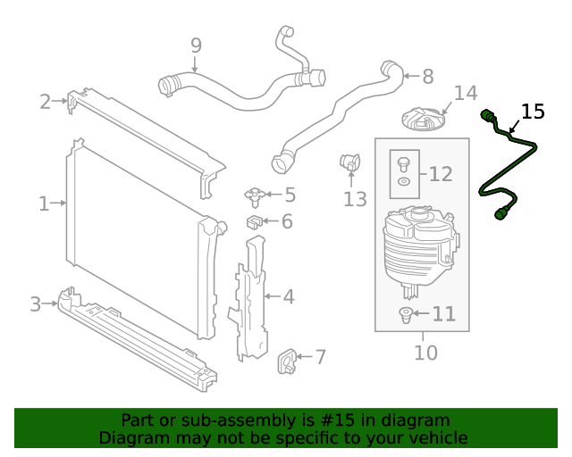 17-12-8-654-824 - By-Pass Hose 2019-2023 BMW | AutoNationParts.com