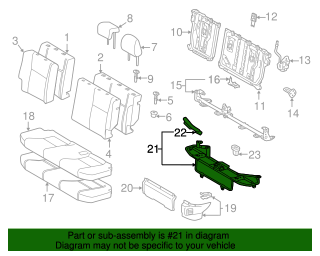 71033-52020 - Cushion Frame - 2012-2017 Toyota Prius C | OEM Genuine ...
