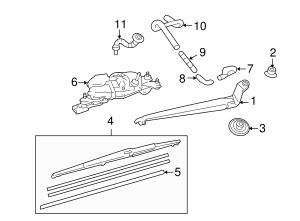 2010-2015 Lexus Wiper Blade 85242-0E040 | OEM Parts Online