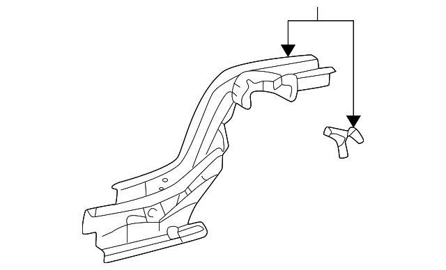 2003-2008 Toyota Matrix Rear Rail Assembly 57404-02901 | Toyota Parts ...