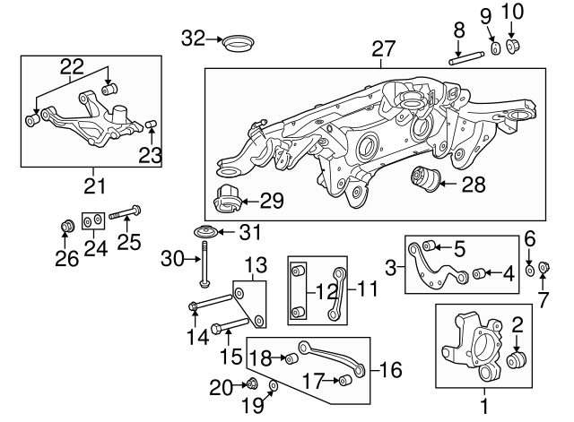 2008-2017 GM Rear Suspension Stud 11610267 | TascaParts.com
