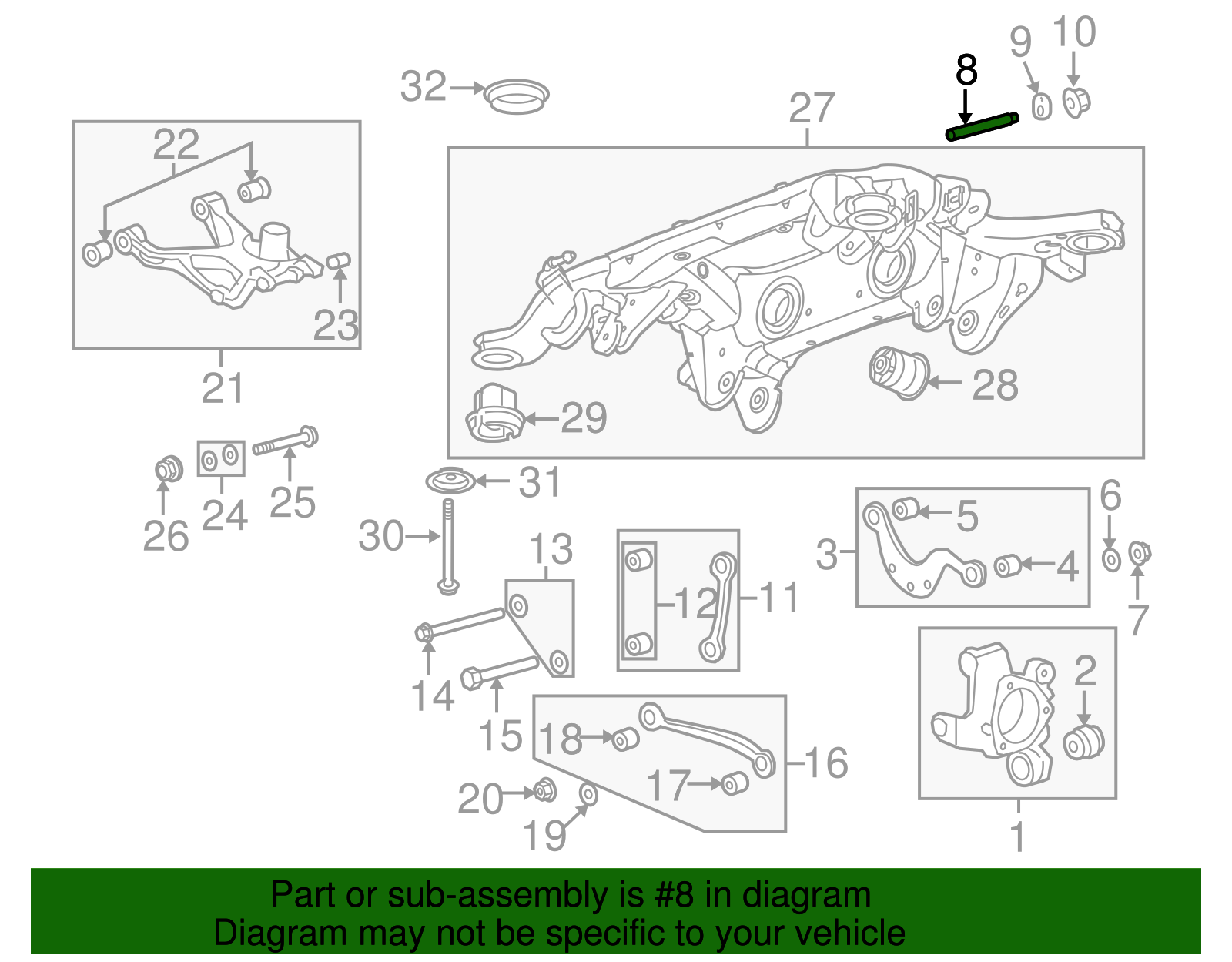 2008-2017 GM Rear Suspension Stud 11610267 GM | GMPartsDirect.com