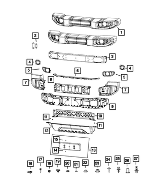 2018-2021 Jeep Fog Lamp Bracket 68298651AA | Mopar Parts