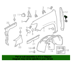 2013-2022 GM Front Fender Rear Bracket with Stud 25998263 GM ...