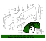 2021-2022 GM Front Passenger Side Wheelhouse Liner 84634869 GM ...