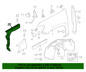 2015-2022 GM Intake Air Splash Shield 84420769 GM | GMPartsDirect.com
