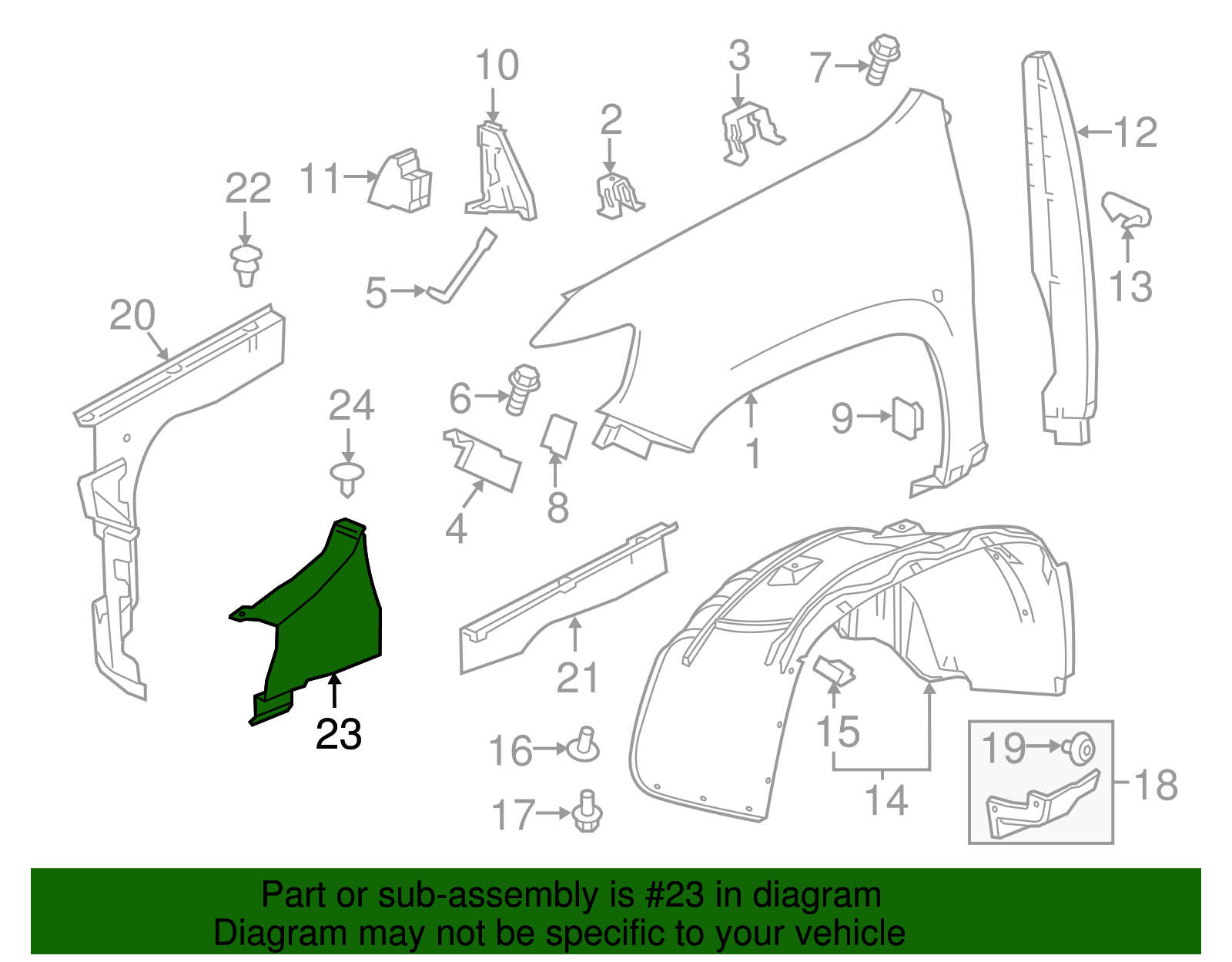 2015-2022 GM Engine Front Splash Shield 84023359 GM | GMPartsDirect.com