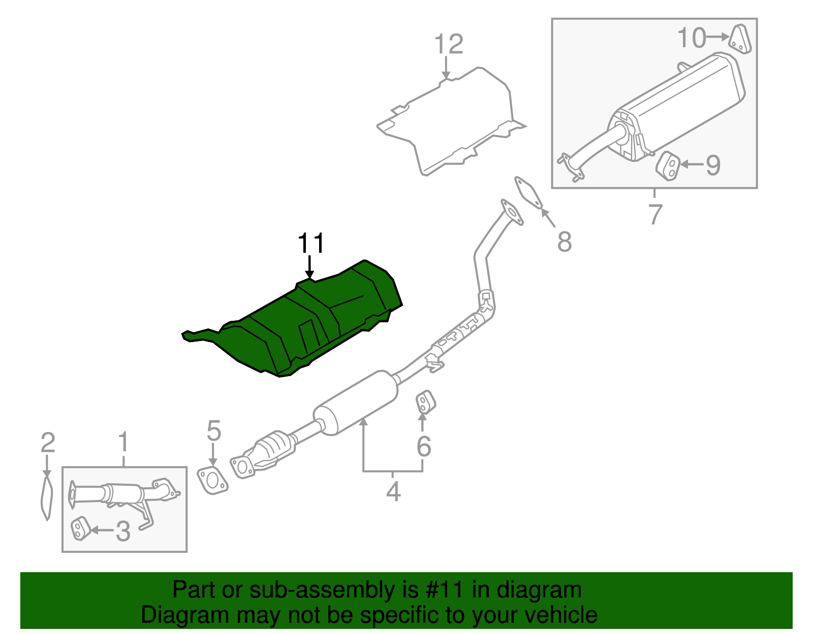 2011-2019 Kia Soul Heat Shield 28791-2K250 | Retail Performance Auto Parts