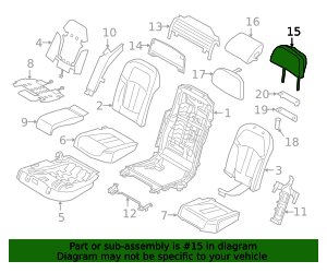 Genuine BMW 52-20-7-477-781 | Headrest, Outer | FREE Shipping on Most ...