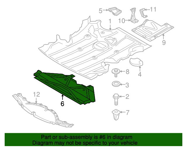 Genuine BMW 51-75-7-128-503 | Front Shield | FREE Shipping on Most ...