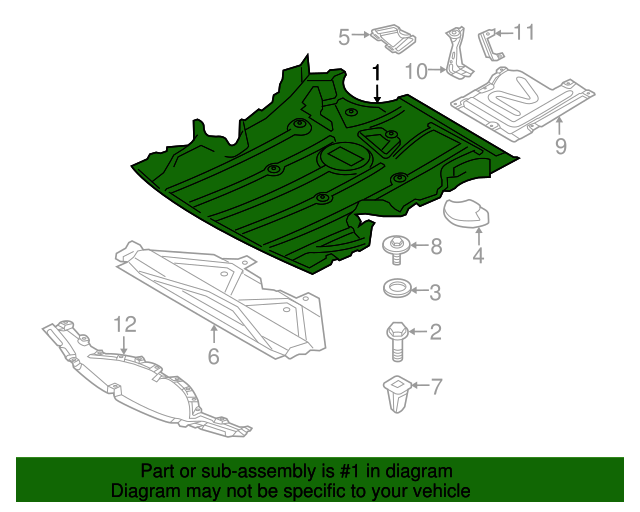 2006-2013 BMW Under Cover 51-75-7-129-341 | BMWPartsDirect.com