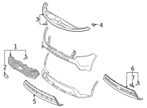86350-R5000 - Upper Grille 2021 Kia Sorento | Kia.Parts Store