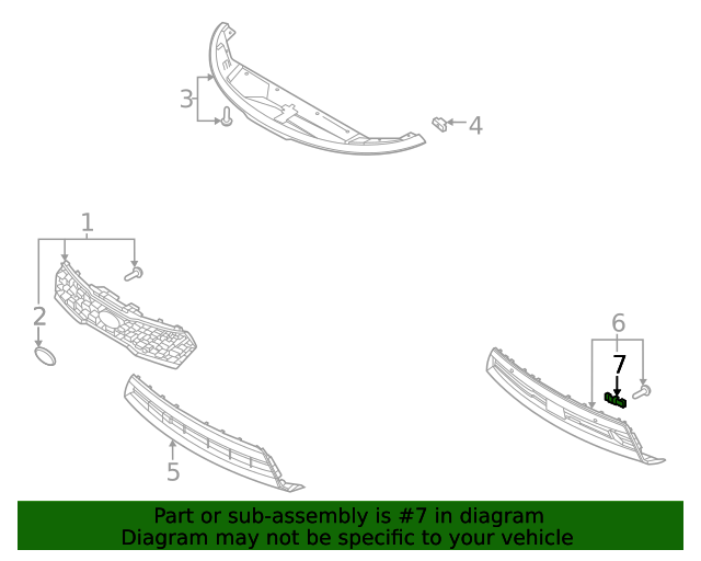 2021-2023 Kia Sorento Lower Grille Retainer 86582-R5000 | TascaParts.com