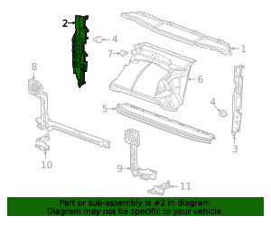 2021-2022 GM Passenger Side Radiator Air Baffle 84252890 ...