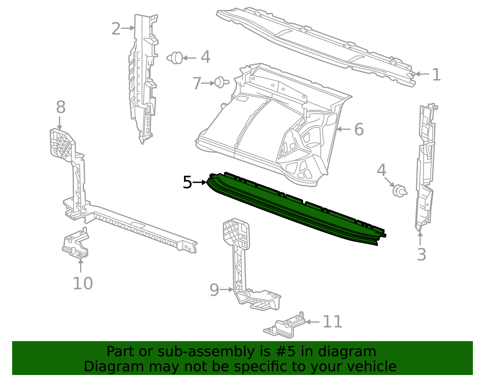 2021-2024 GM Lower Radiator Air Baffle 84252887 GM | GMPartsDirect.com