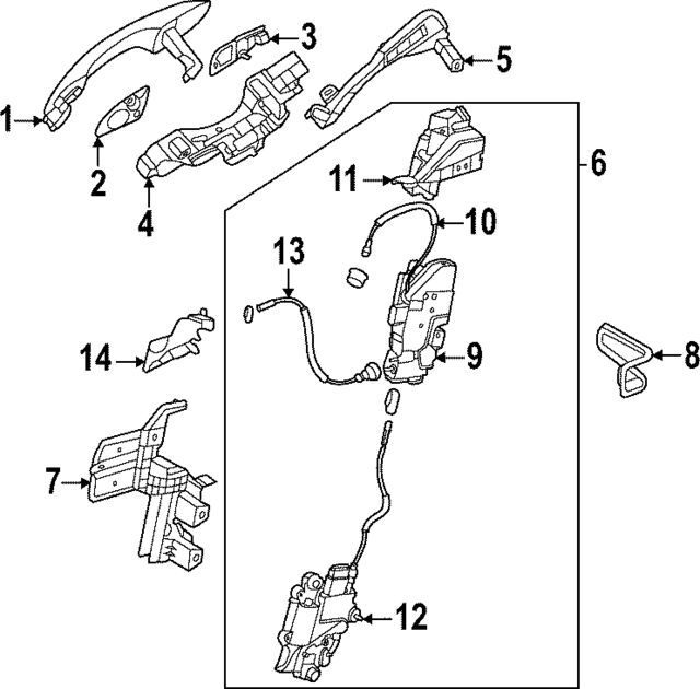 2021-2024 Genesis GV80 Connection Cage Door Insid Han 81326-T6000 ...