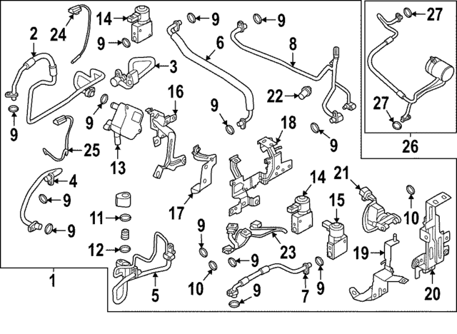 2023-2024 Nissan ARIYA Two Way Valve 92487-5MP1A | QuirkParts