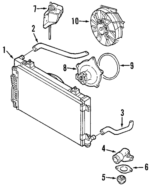 2001-2002 Chrysler Prowler Radiator Outlet Hose 4786468 | TascaParts.com