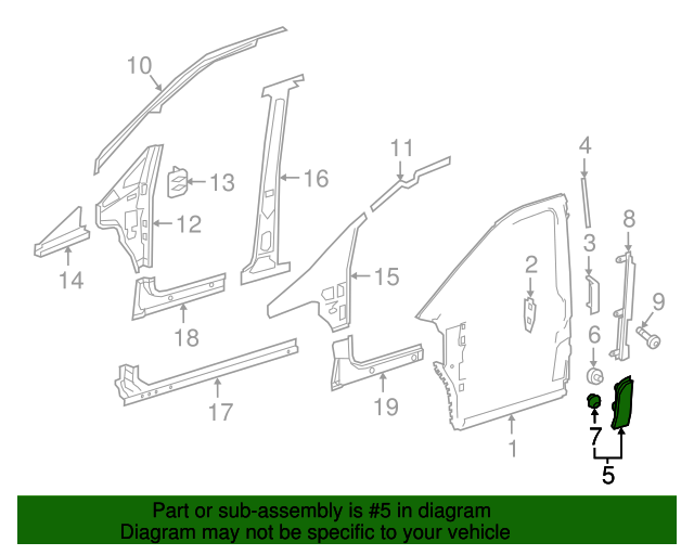 447-750-01-00-9999 - Fuel Door 2016-2023 Mercedes-Benz Metris ...