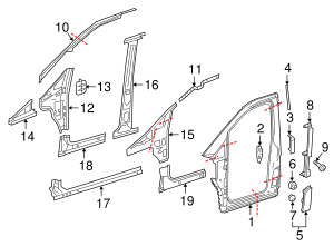 2016-2023 Mercedes-Benz Metris Inner Windshield Pillar 447-630-57-00 ...