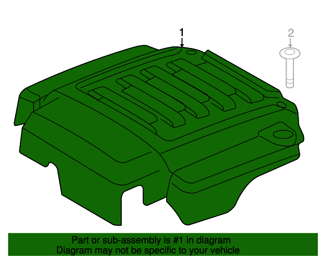 Genuine OEM Engine Cover Part# LBH500012 Fits 2005-2009 Land Rover: Up ...