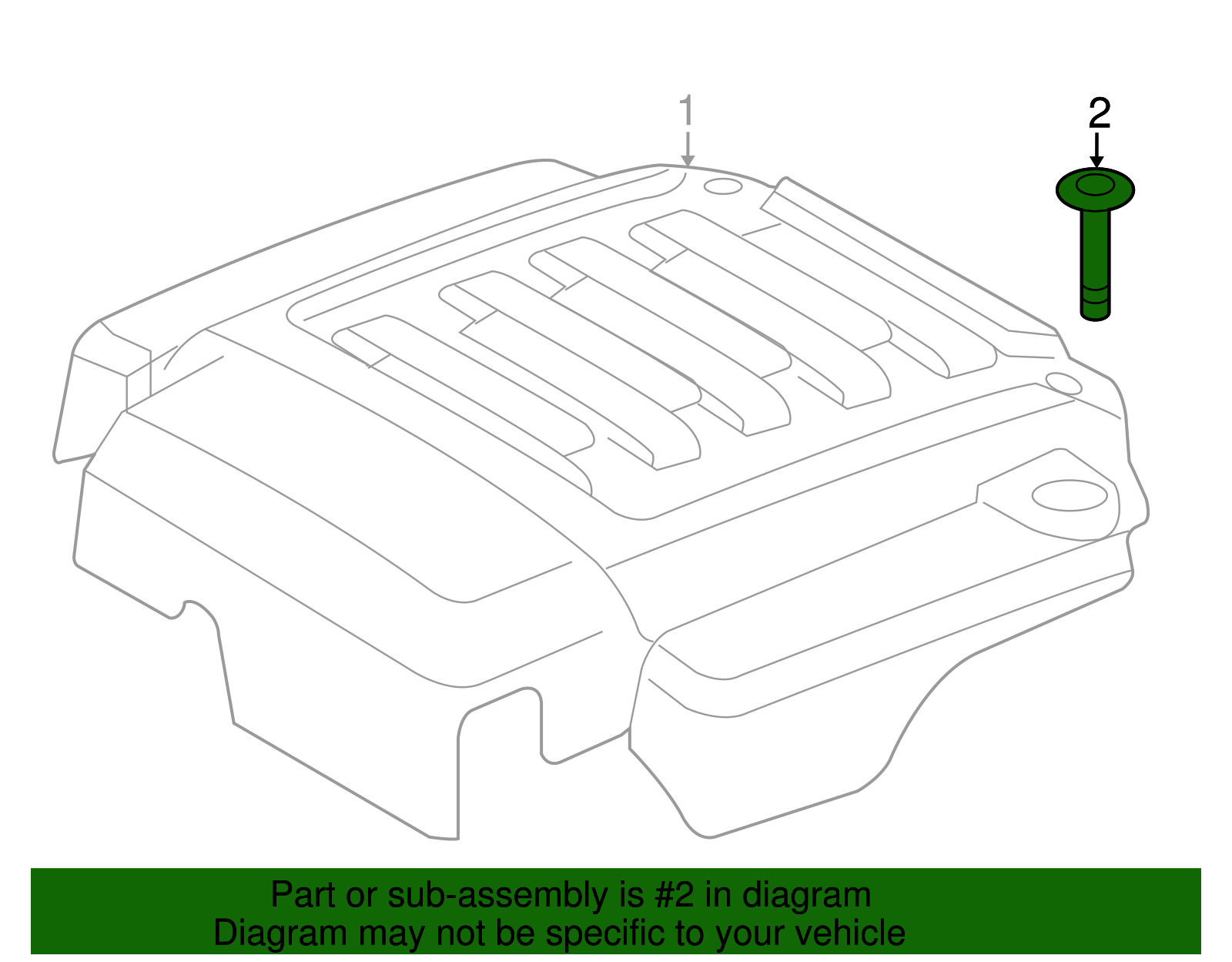 2005-2009 Land Rover Engine Cover Retainer LZM500020 | OEM Parts Online