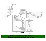 25336-C5500 - Radiator Assembly Lower Insulator 2016-2022 Kia | Kia ...