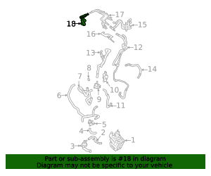 L1MZ-18472-AD - Hose Heater Water 2020-2023 Lincoln Aviator ...