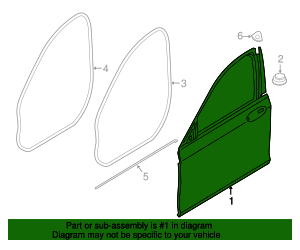 Genuine BMW 41-00-7-408-962 | Door Shell | FREE Shipping on Most Orders ...