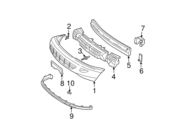 2002-2010 Chevrolet Bumper Cover Retainer 22688427 GM | GMPartsDirect.com