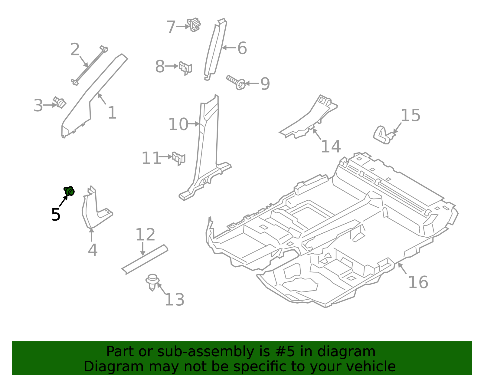 2012-2023 Ford Cowl Kick Panel Retainer Clip W712417-S300 ...