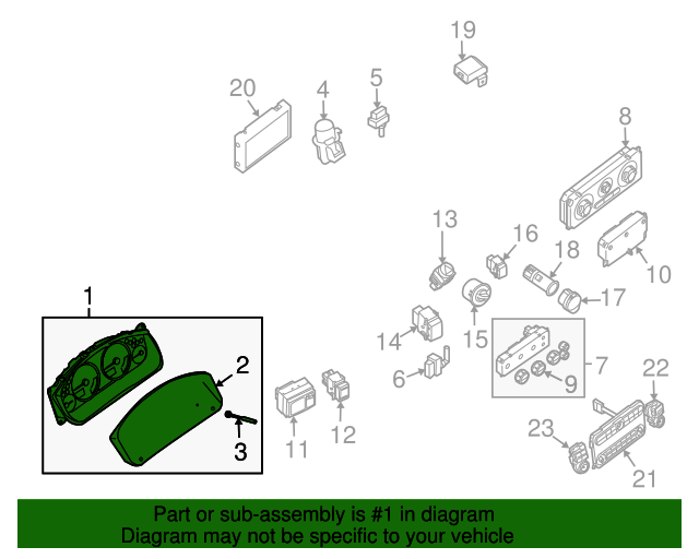 2011 Nissan Pathfinder Cluster Assembly 24810-9BA2A | TascaParts.com
