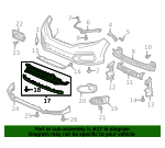 71102-T5R-A50 - Grille Assembly, Front Bumper (Lower) - 2018-2020 Honda Fit | Genuine Honda Parts