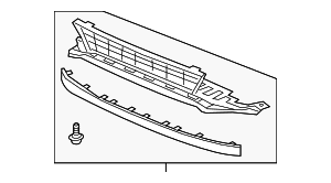 71102-T5R-A50 - Grille Assembly, Front Bumper (Lower) - 2018-2020 Honda Fit | Genuine Honda Parts