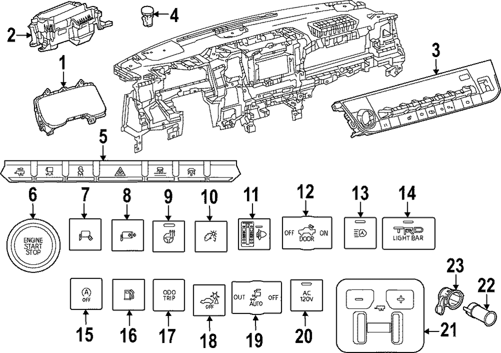 2022-2024 Toyota Tundra Temp Control 55900-0C240 | Toyota San Diego Parts