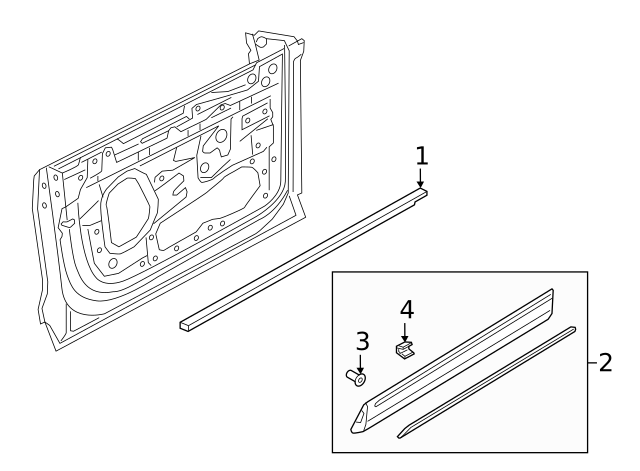 2019-2023 Audi Lower Molding 4M8-853-959-F-GRU | Audi USA Parts