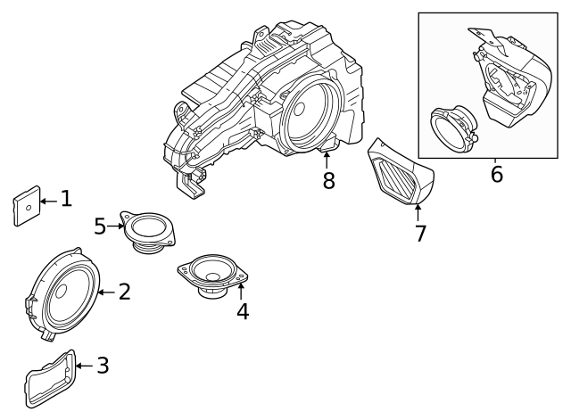 2021 Ford Bronco Rear Speaker M2DZ-18808-G | TascaParts.com