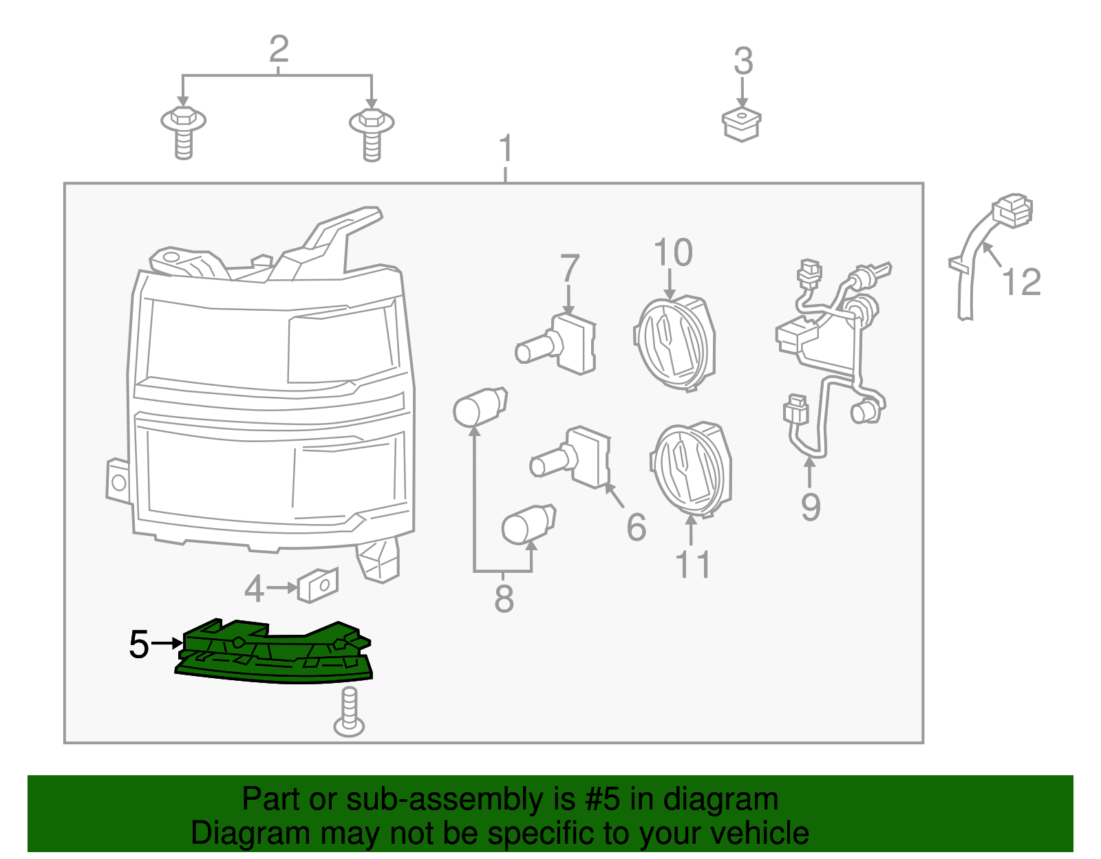 2014-2015 Chevrolet Silverado 1500 Passenger Side Headlamp and Bumper ...
