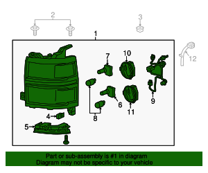 19370450 - Driver Side Headlamp Kit 2014-2015 Chevrolet Silverado 1500 ...