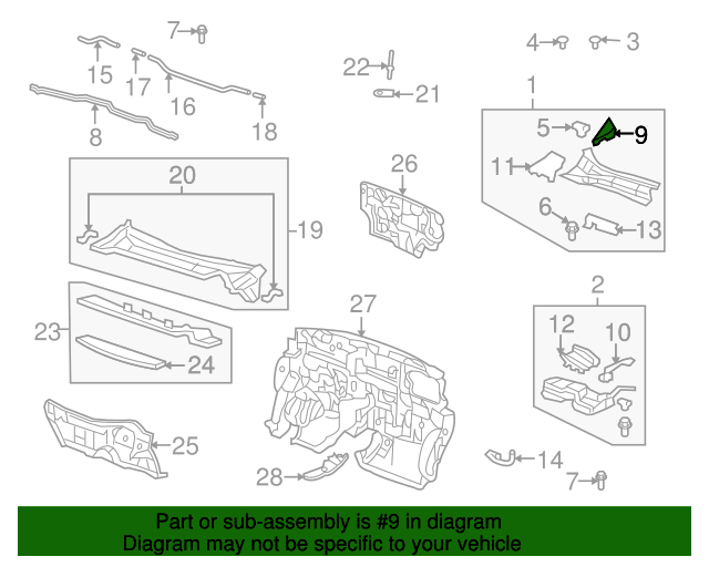 2007-2011 Honda CR-V Cover, Hood Hinge (Passenger Side) 74222-SWA-A00 ...