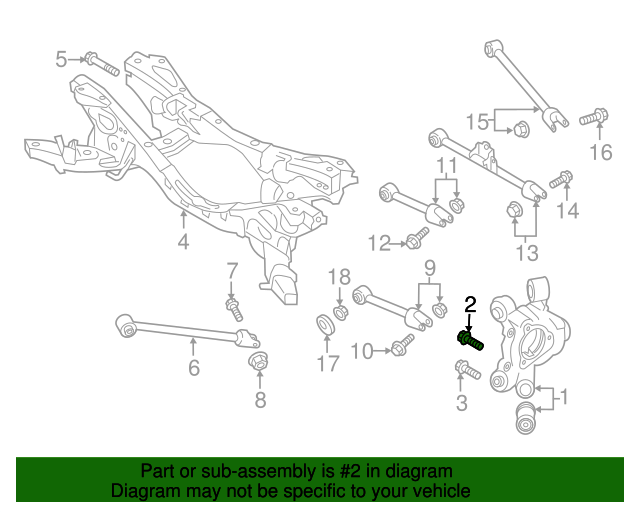 2016-2023 Mazda MX-5 Miata Knuckle Assembly Upper Bolt 9YA0-21-24E ...