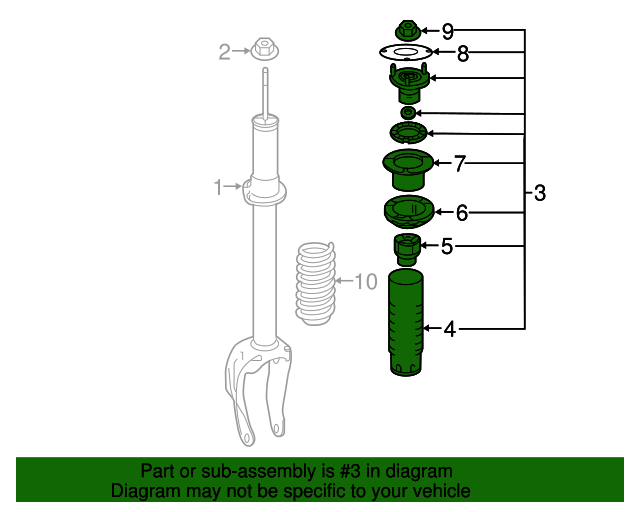 166-320-03-26 - Strut Mount 2012-2019 Mercedes-Benz | Mercedes-Benz USA ...