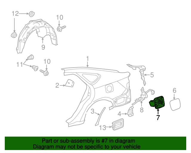 2013-2018 Toyota Avalon Frame 77305-07020 | OEM Parts Online