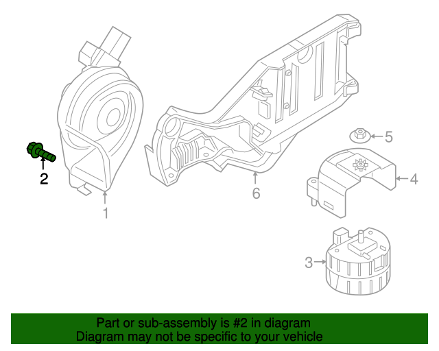 Genuine BMW 07-11-9-904-527 | Low Note Horn Bolt | FREE Shipping on ...