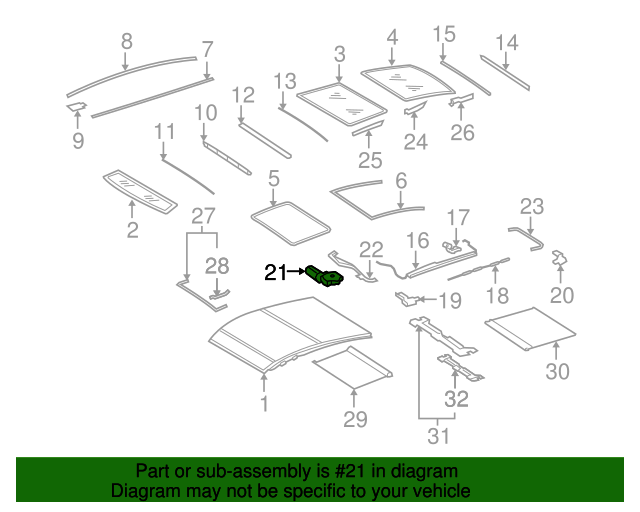 221-906-60-00 - Sunroof Motor 2009-2013 Mercedes-Benz | AutoNationParts.com