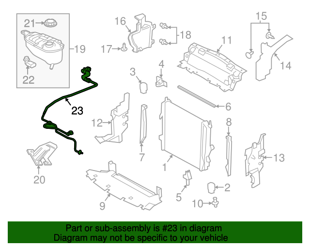 2014-2020 Jaguar F-Type Overflow Hose T2R5910 | JaguarParts.com