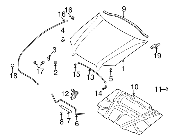 1990-2009 Subaru Stay Rod Grommet 57253AA010 | OEM Parts Online